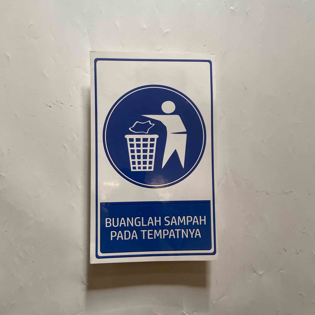 Stiker Dilarang Buang Sampah Stiker Jangan Buang Sampah Sembarangan