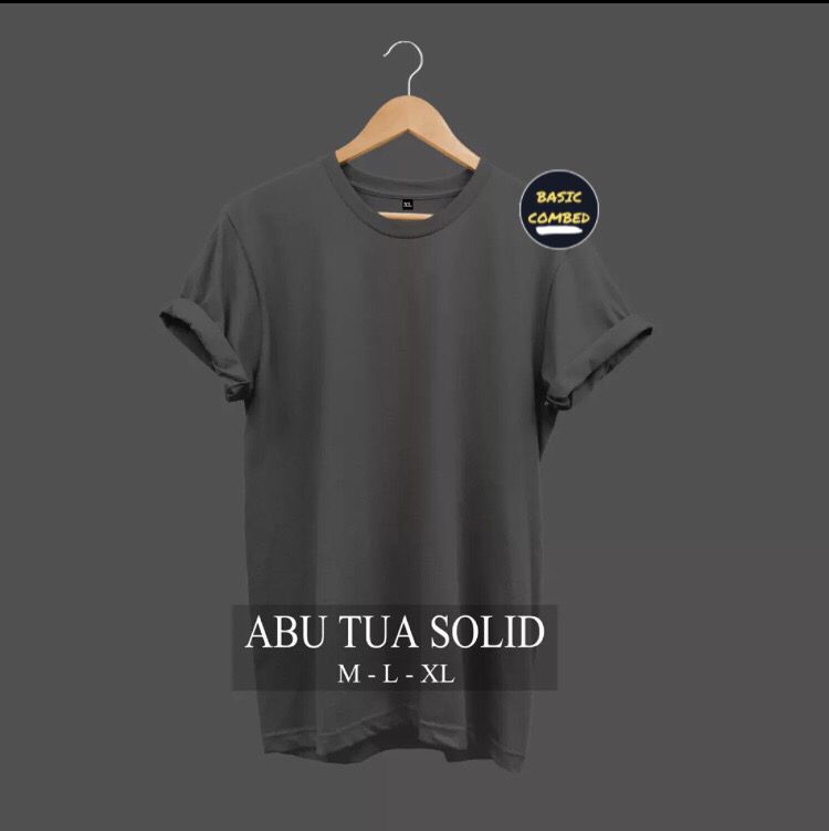 KAOS POLOS ABU TUA SOLID LENGAN PENDEK COTTON COMBED 30s | Lazada Indonesia KAOS POLOS ABU TUA SOLID LENGAN PENDEK COTTON COMBED 30s | Lazada Indonesia
