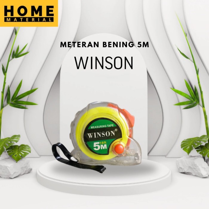 Alat Ukur Meteran Roll Gulung 5M ( 5 Meter ) Transparan POWER TAPE ...