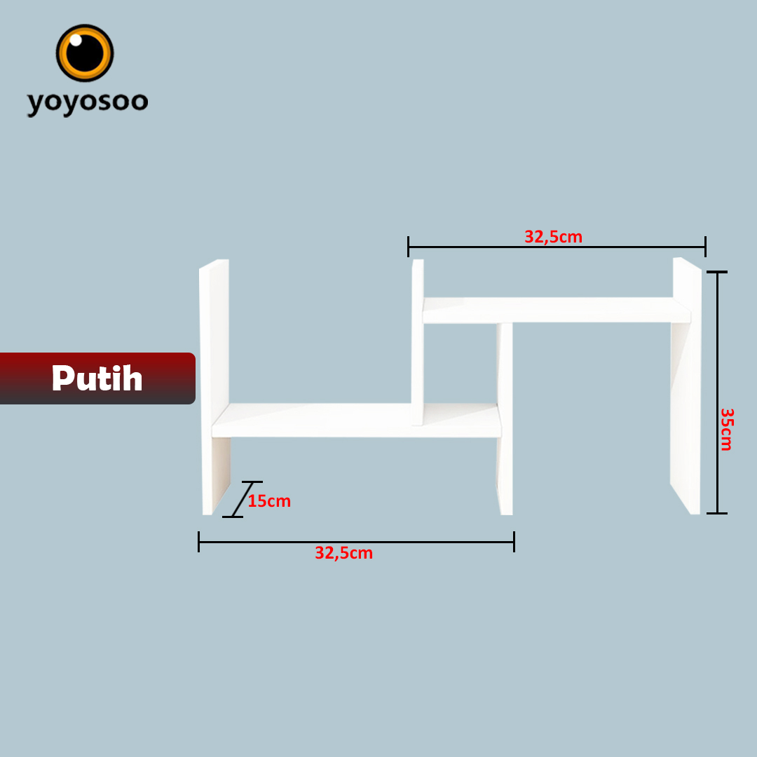 Rak Meja Hiasan Minimalis Simpel Modern 2 Warna Fleksibel - YOYOSOO ...