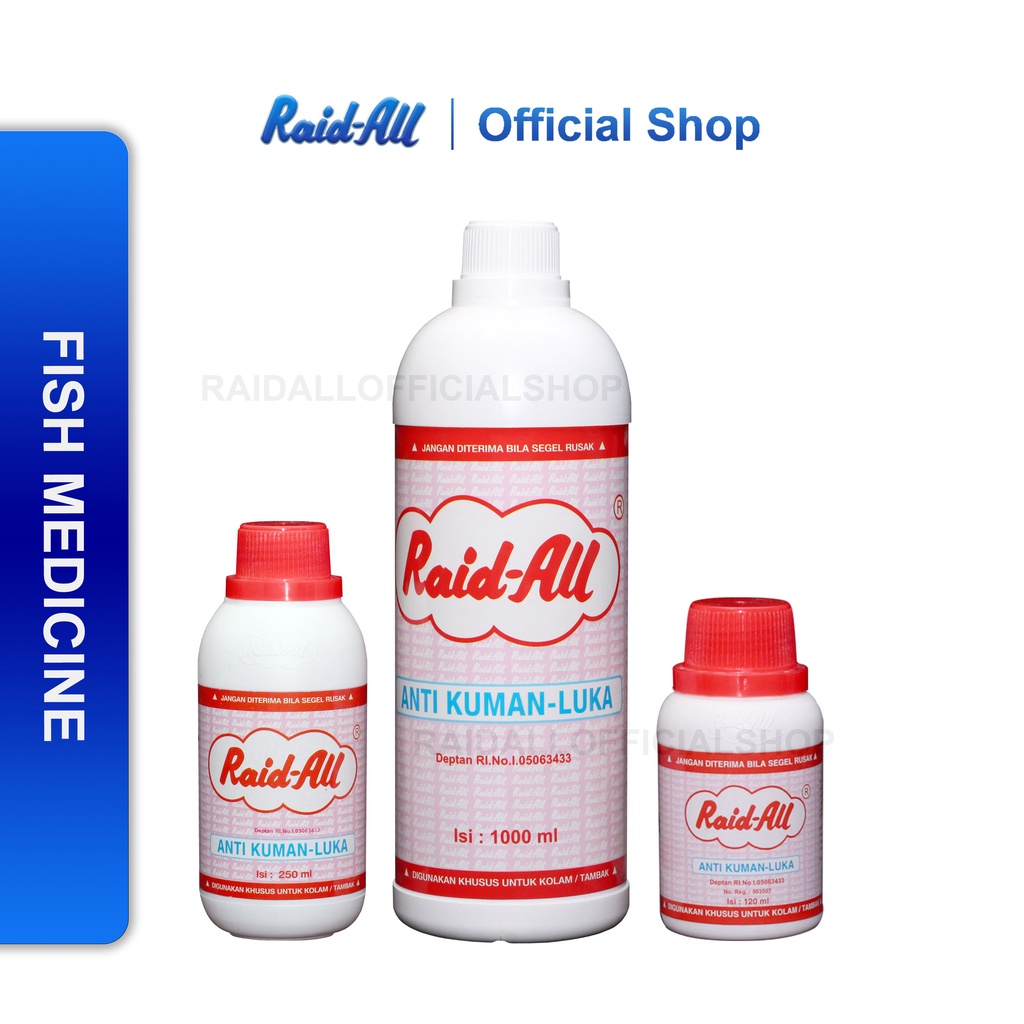 RAID ALL - Obat anti kuman Luka Ikan | Lazada Indonesia