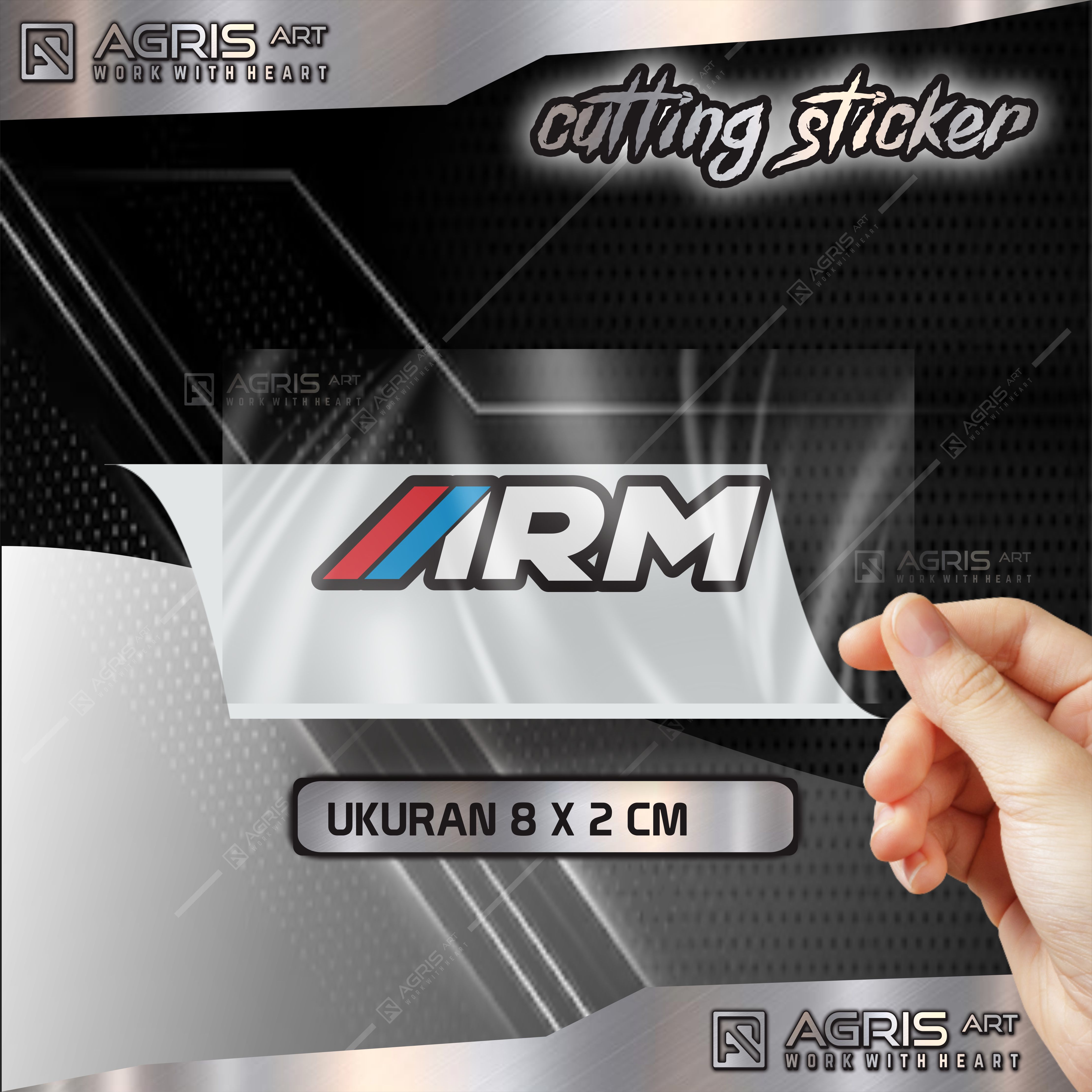 stiker logo ARM arumi cutting sticker ARM arumi bukan printing anti ...