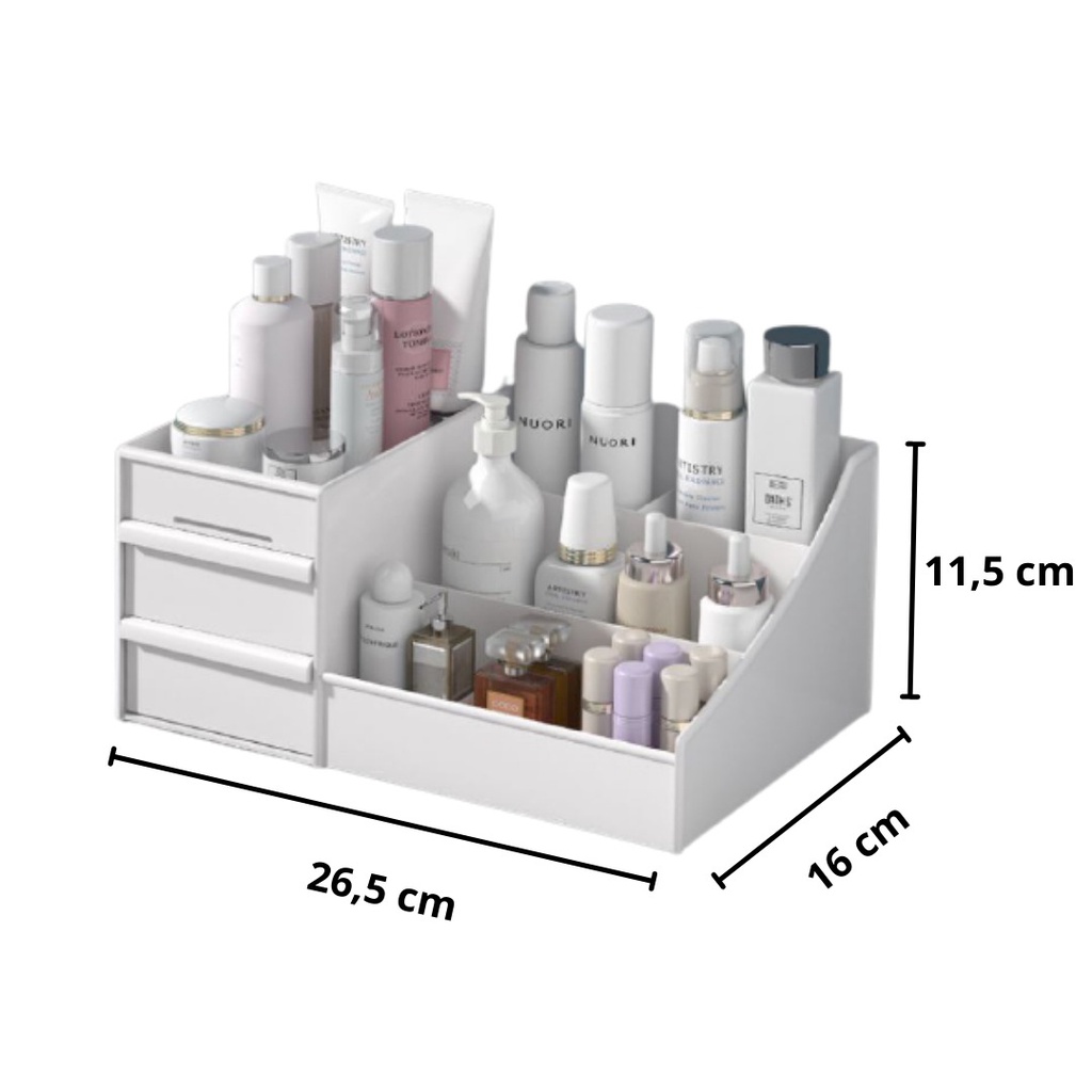 Rak makeup kosmetik 3 tingkat dan 2 laci | Lazada Indonesia