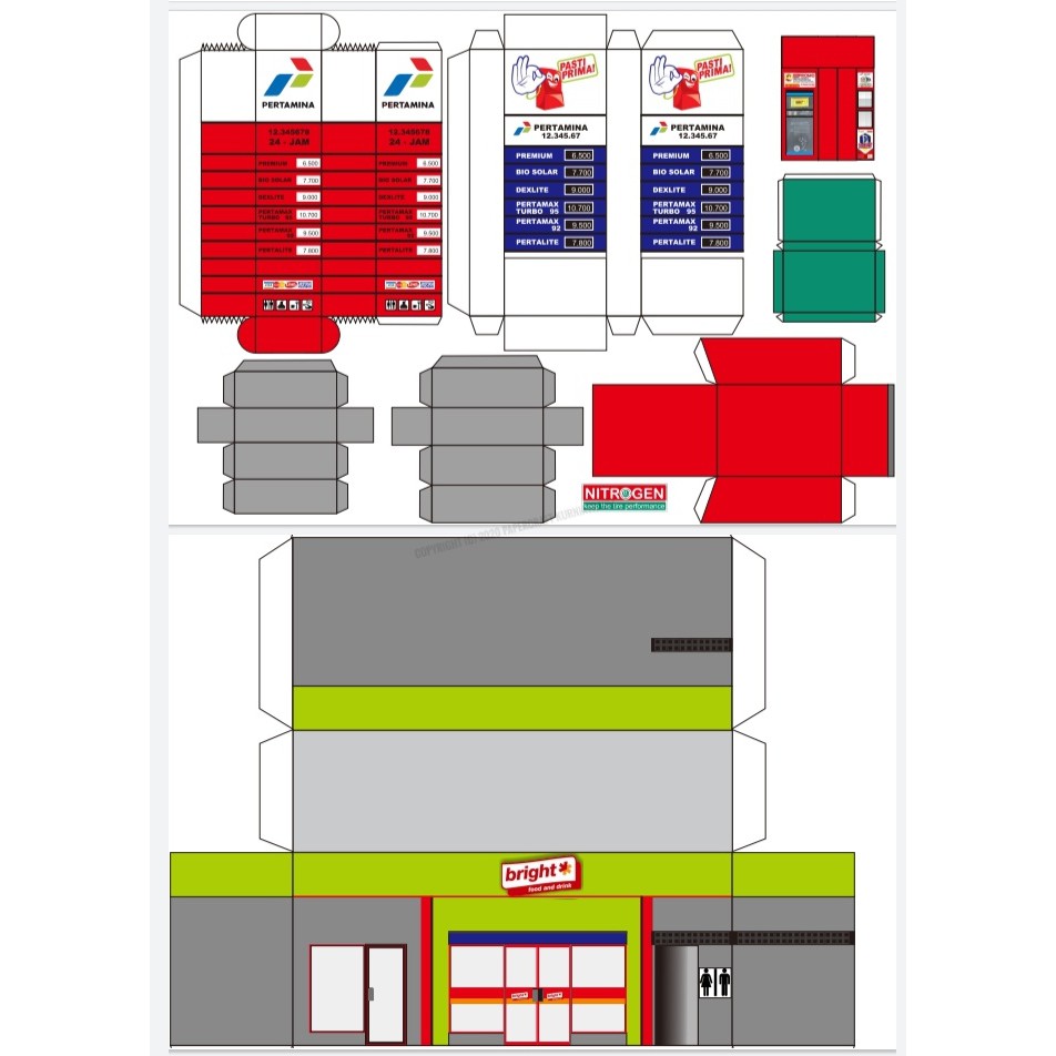 Pola Papercraft SPBU Pertamina Tipe 1 | Lazada Indonesia