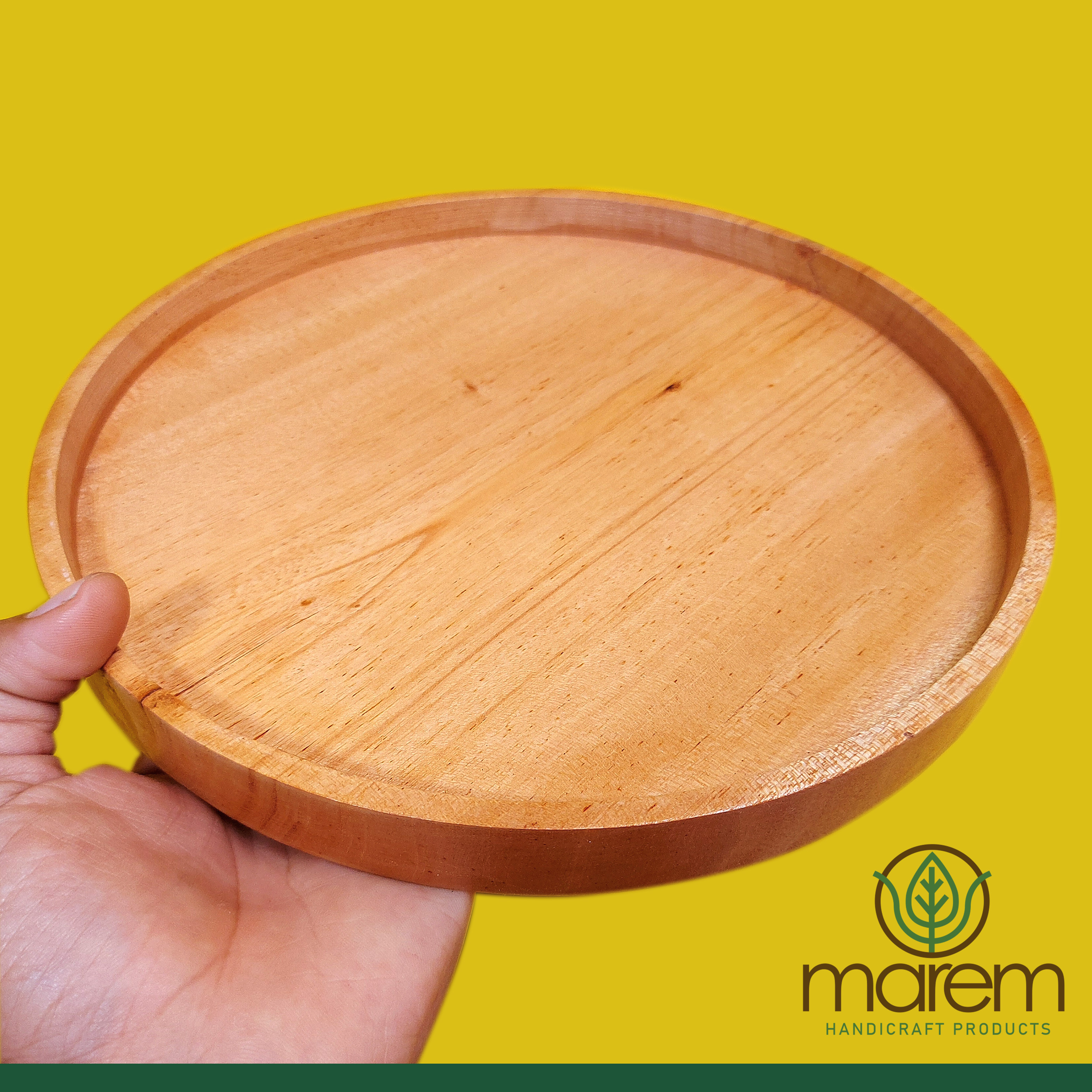 PIRING KAYU MAHONI BULAT 25 CM | TRAY KAYU | NAMPAN | PIRING MAKAN SAJI ...
