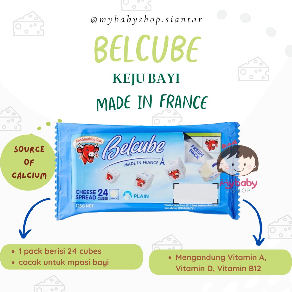 Keju Belcube | Keju Bayi MPASI | The Laughing Cow | Keju Tanpa Garam ...