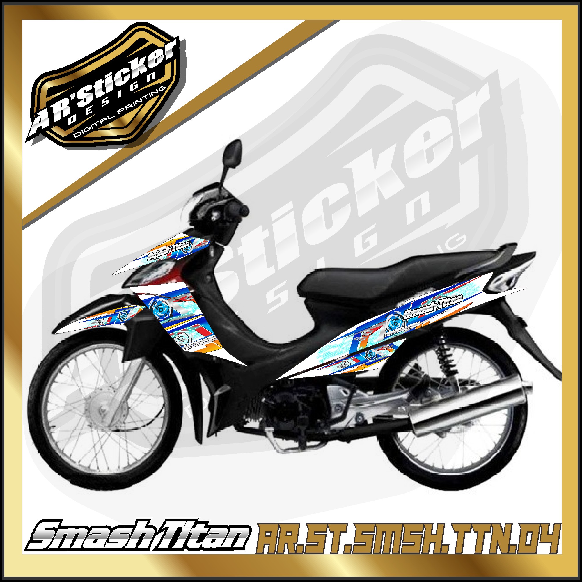 SMASH STICKER STRIPING SMASH TITAN - STIKER MOTOR SUZUKI SMASH TITAN ...