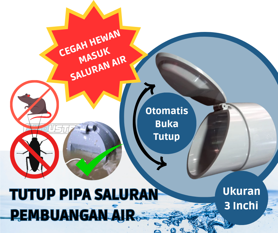 Katup Pipa Saluran Pembuangan Air Got Ukuran 3 Inchi | Lazada Indonesia