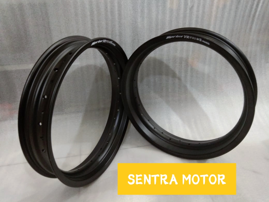 Velg Jari-Jari VRossi VR Black ANO Ukuran 300 dan 350 Ring 17 36H dan ...