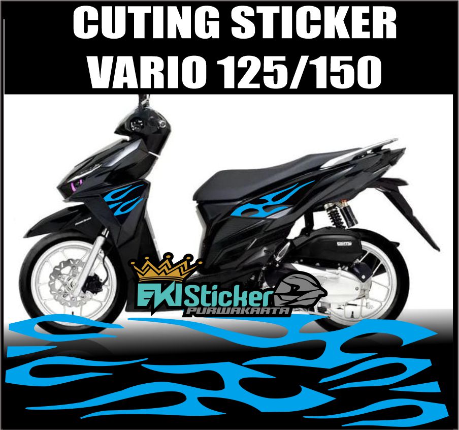 striping variasi vario 125/150 sticker vario motif api cuting sticker ...
