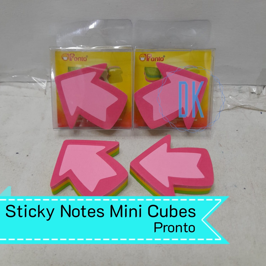 PRONTO Sticky Notes Mini Cubes Arrow Shape Sticknotes Post-It | Lazada ...