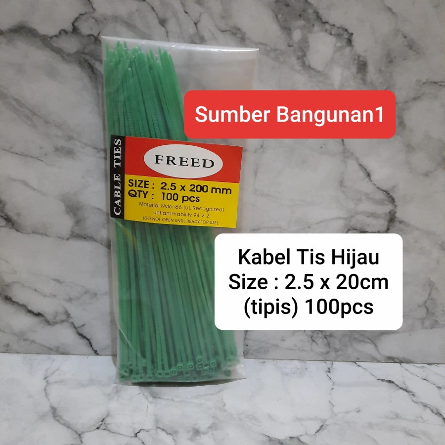 Kabel Tis Warna Hijau 20cm Cable Ties tali robot fibet pagar segel 20 ...