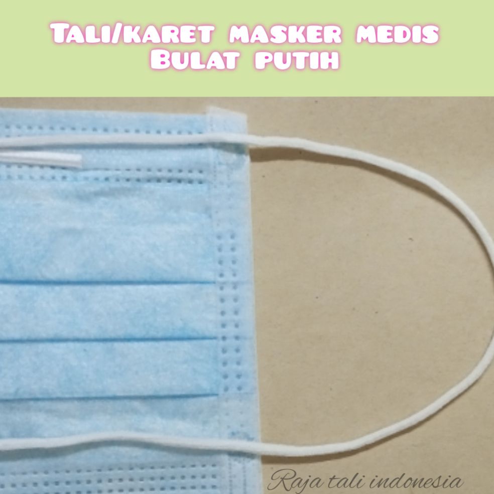 Tali Karet Masker Medis Bulat Putih Panjang 100yd | Lazada Indonesia