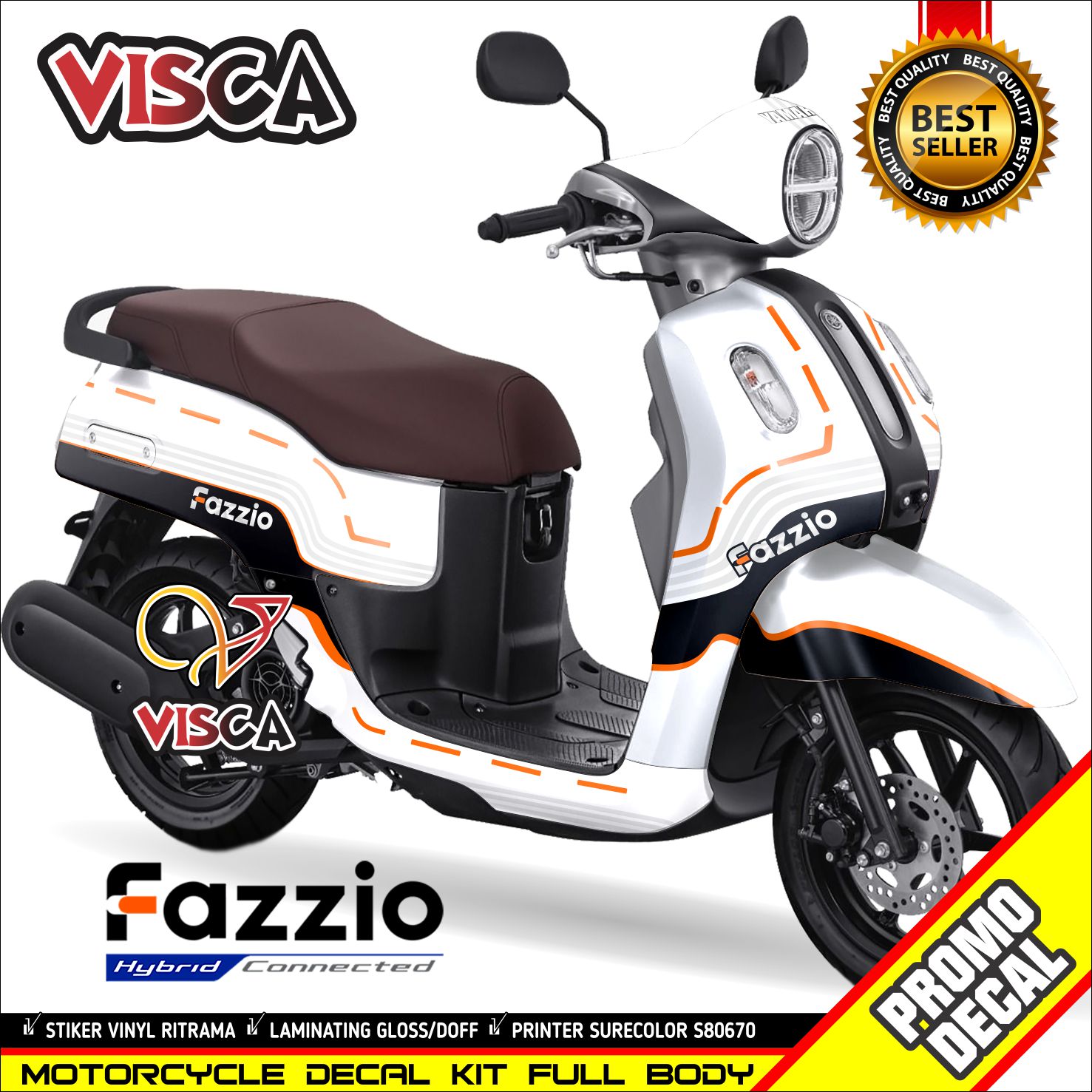 Decal Yamaha Fazzio Full Body Stiker Fazzio Variasi Full Body Striping ...