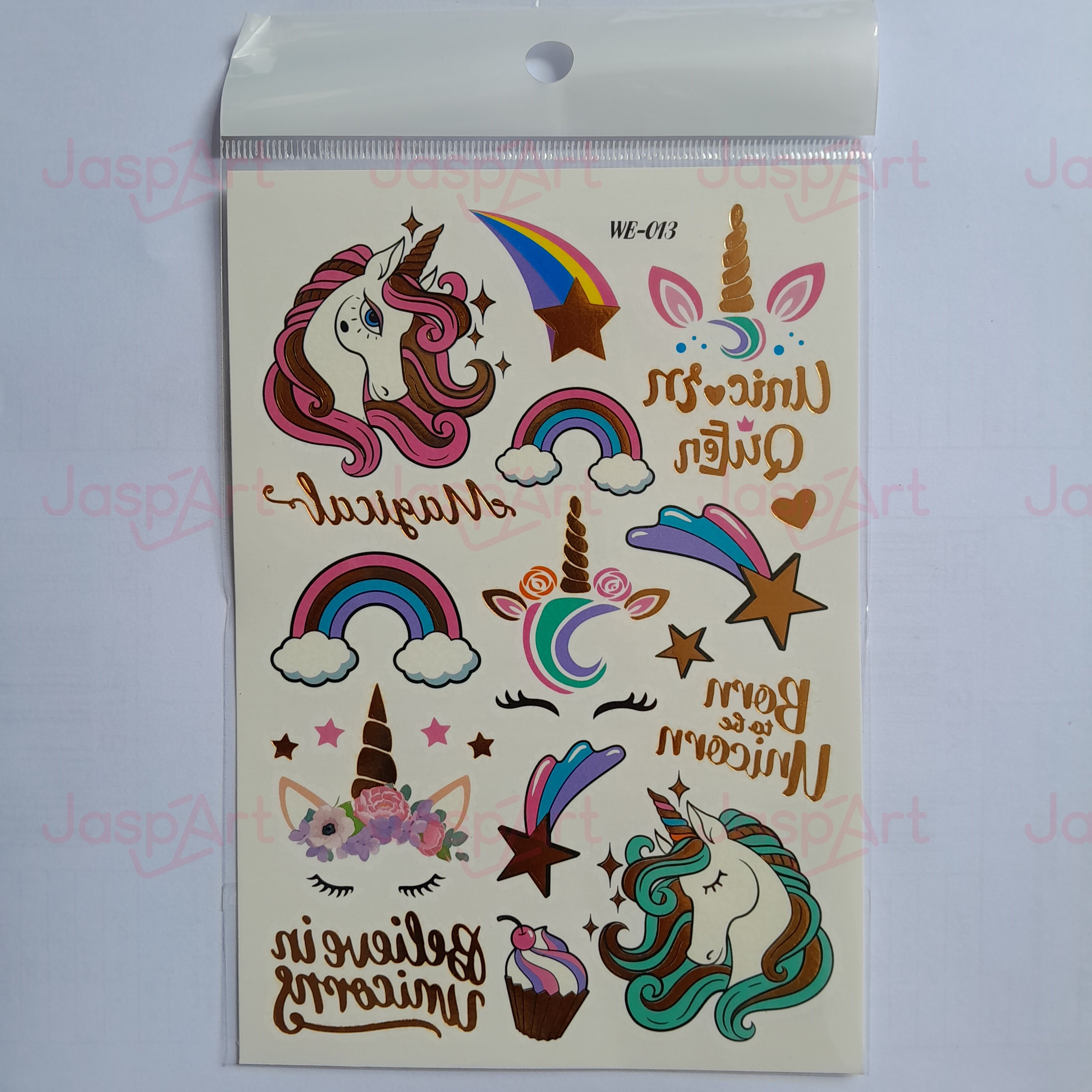 Sticker Tattoo Stiker Tato untuk Anak Anak Tato Anak Motif Peri Unicorn ...