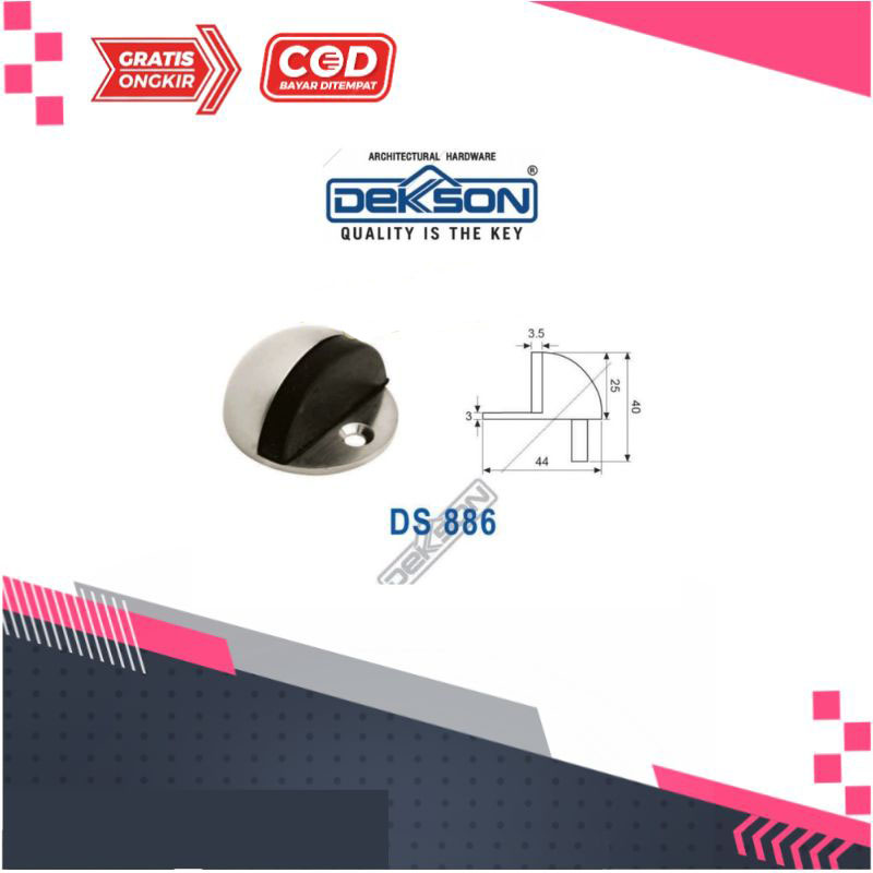 Door Stopper Karet Dekkson DS 886 SN (Door Stop Dekkson DS 886 SN ...
