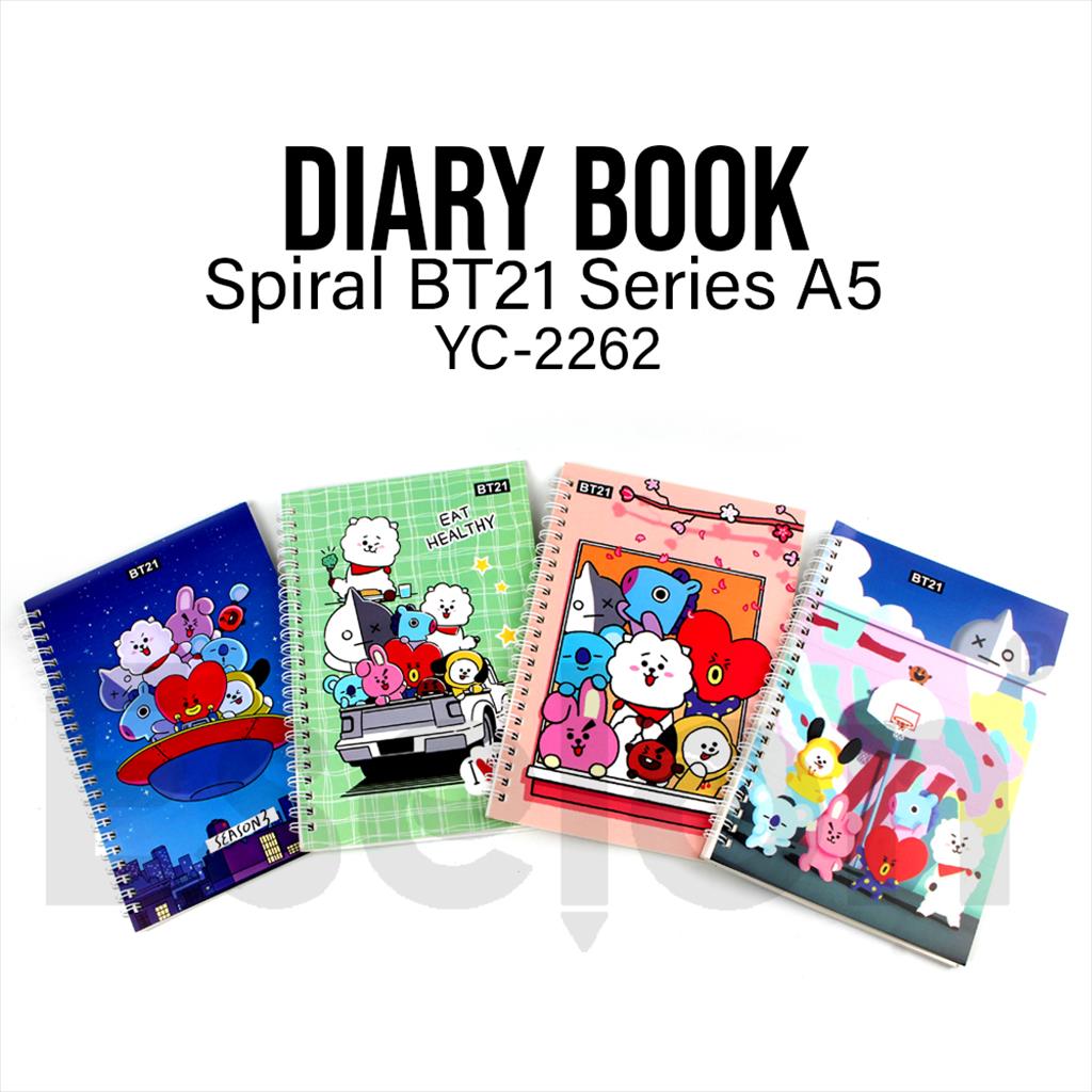 Diary Spiral A5 BT21 2262 / Notebook BT21 | Lazada Indonesia