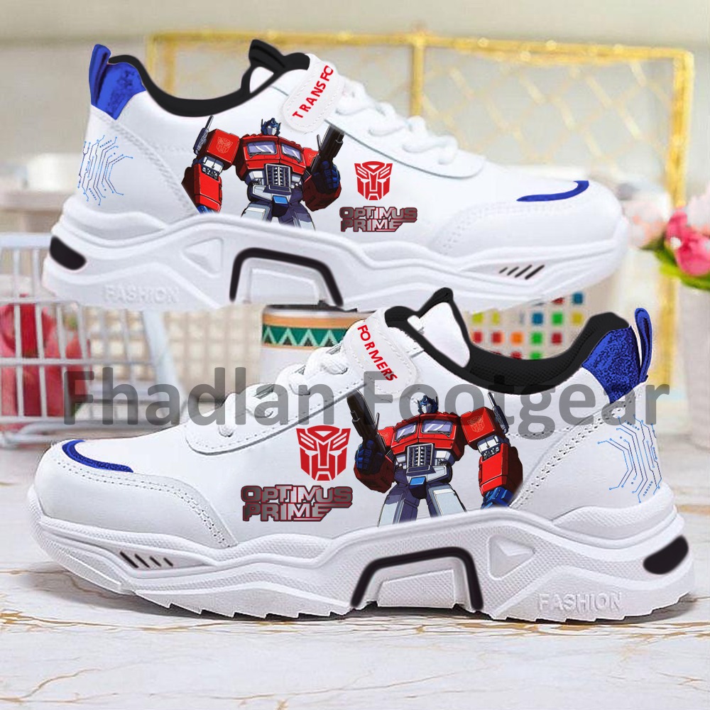 Sepatu anak laki laki gambar robot Transformers optimus Pime - sepatu ...