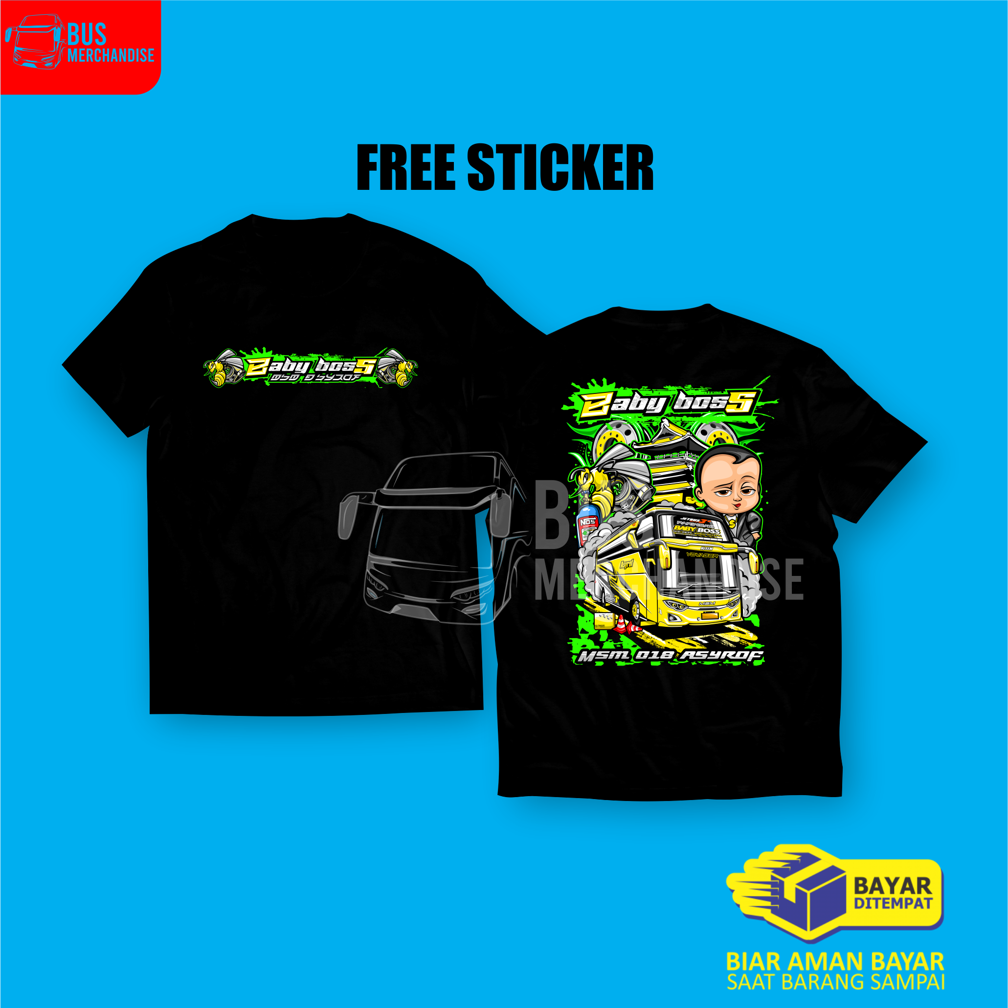 Kaos Baju Bus Mani Bismania BABY BOSS ASYOF Jetbus Pariwisata | Lazada ...