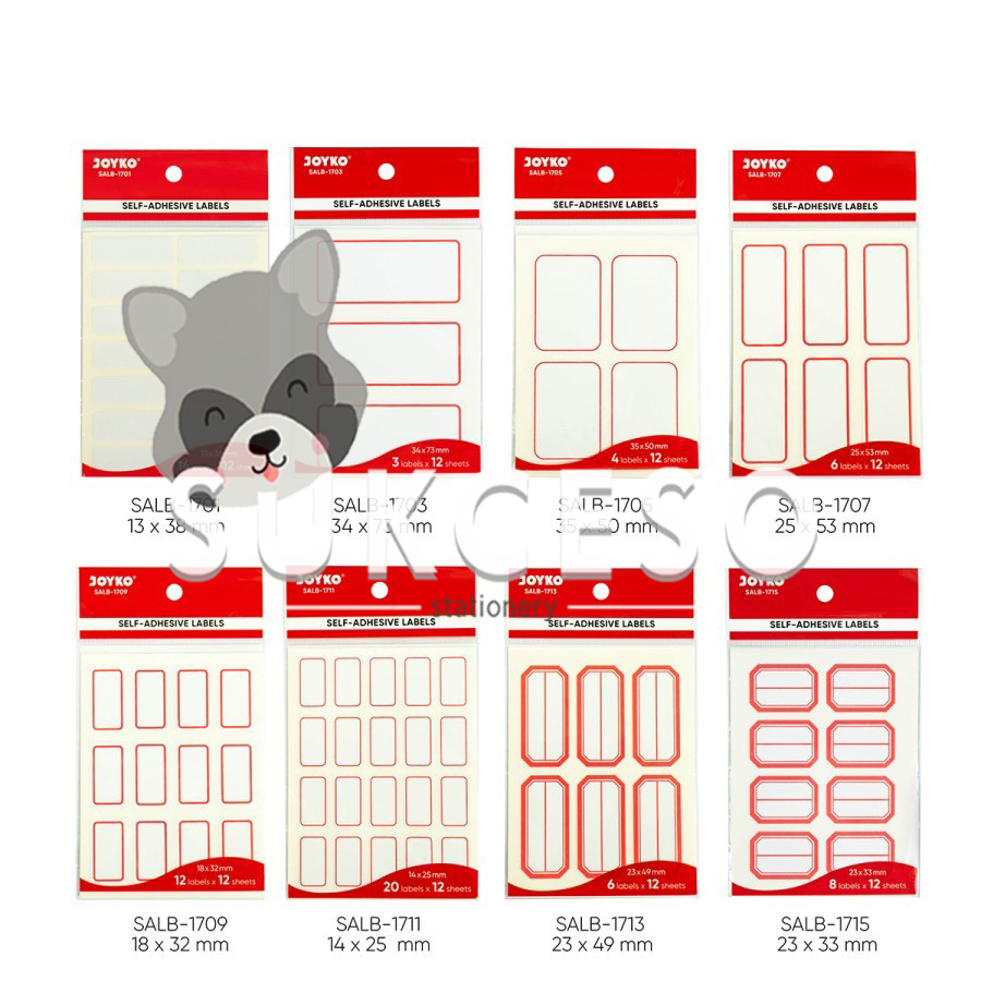 Joyko Self-Adhesive Labels SALB / Label Sticker Self Adhesive | Lazada ...