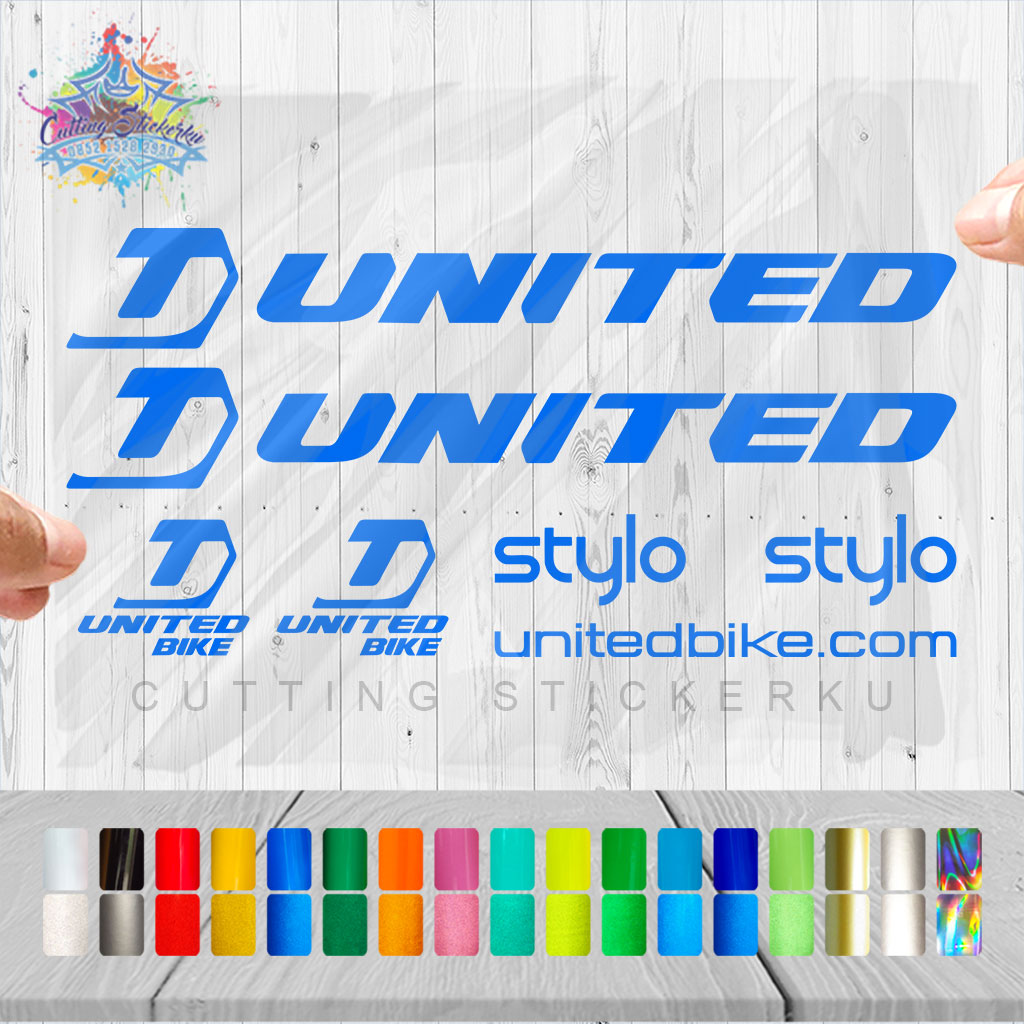 United Stylo Cutting Sticker Variasi Sepeda Lipat Gunung Olah Raga ...
