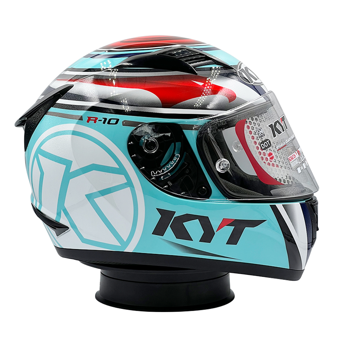 Helm Full Face KYT R10 Race Aquamarine | Lazada Indonesia