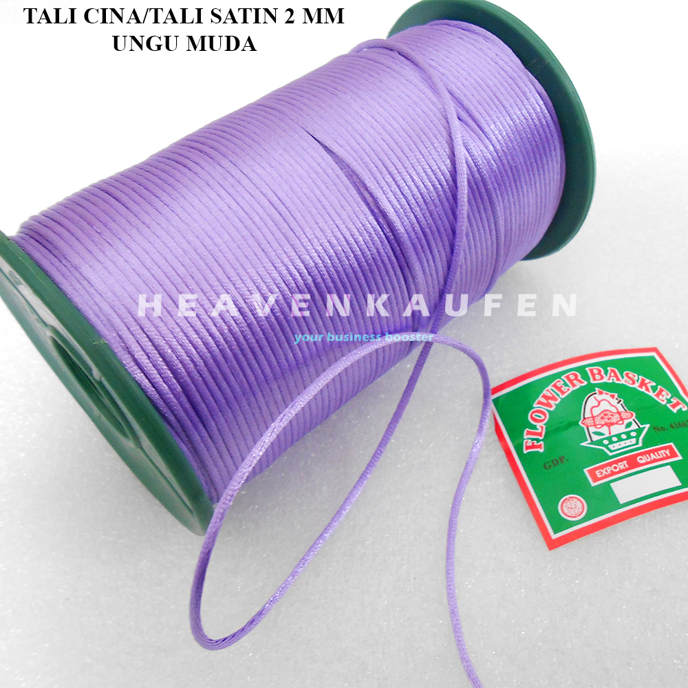 Tali Cina / Tali Satin Cina Warna Ungu Muda Diameter 2 mm Harga Per 10 ...