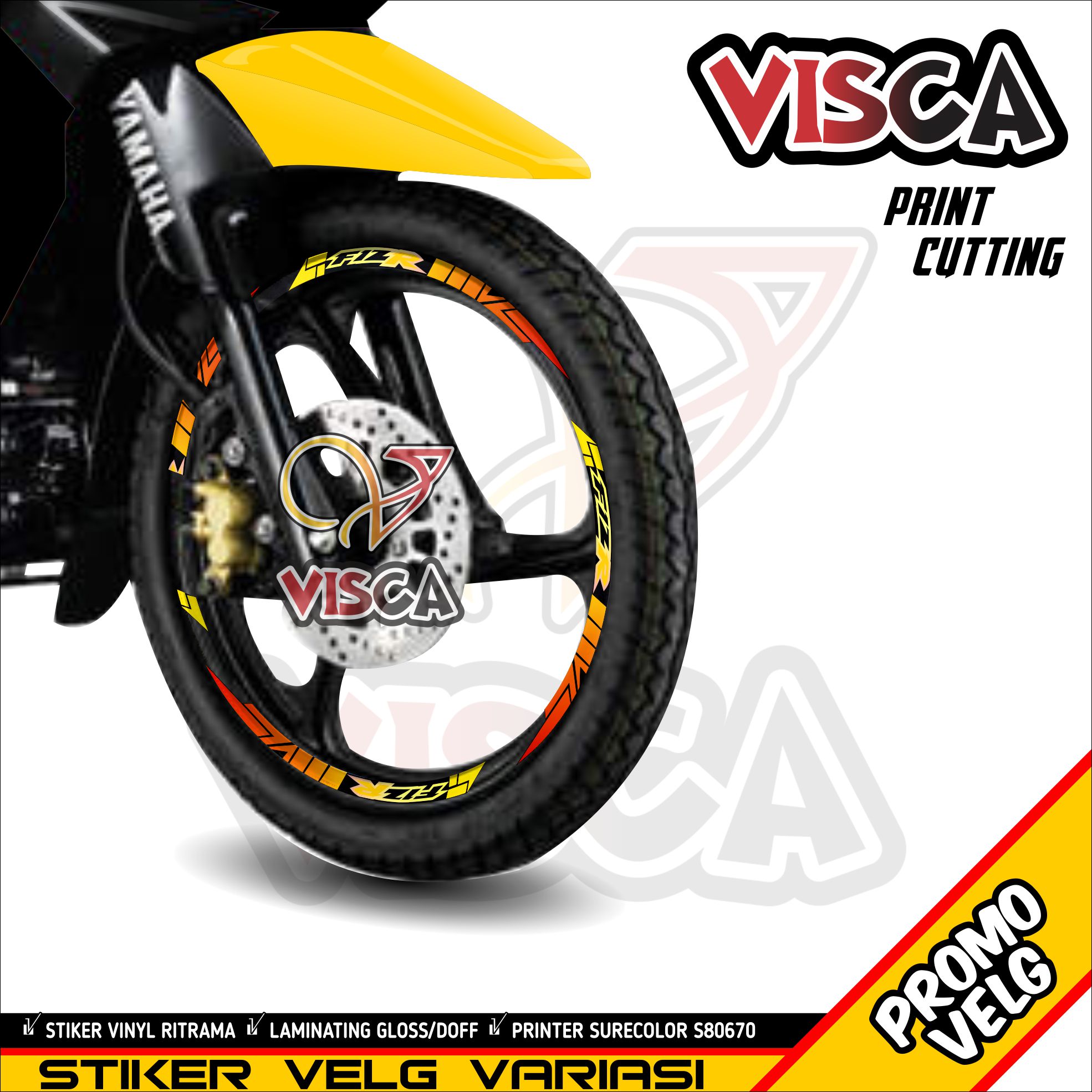 Stiker Velg List Velg Motor Stiker Velg F1ZR Bunglon Custom | Lazada ...