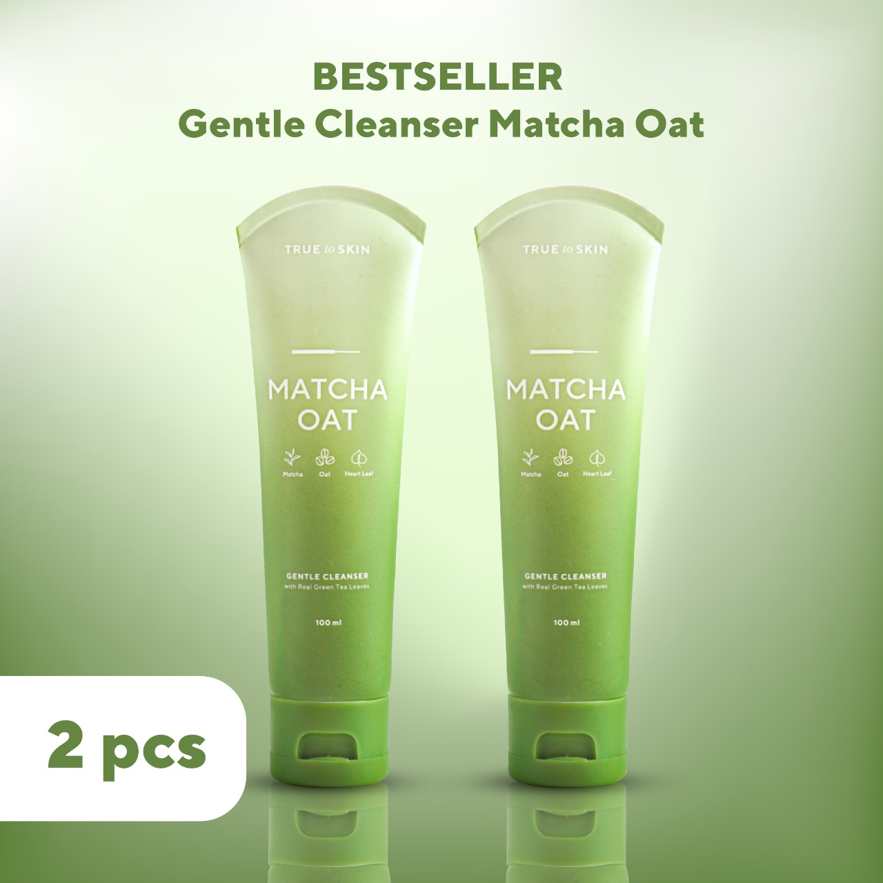 True To Skin - Matcha Oat Gentle cleanser (Bundle) | Lazada Indonesia