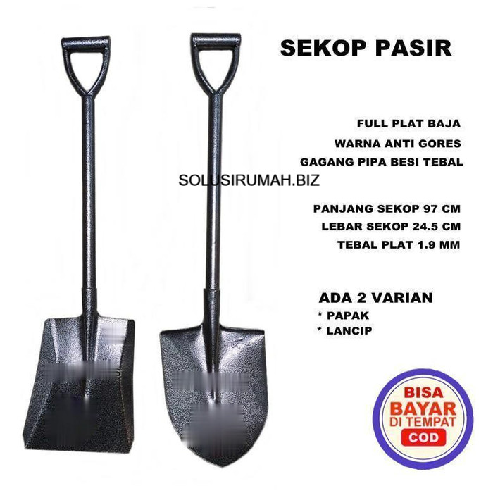 Sekop Pasir jenis Crocodile sekrop gagang pipa Skop full baja tebal ...