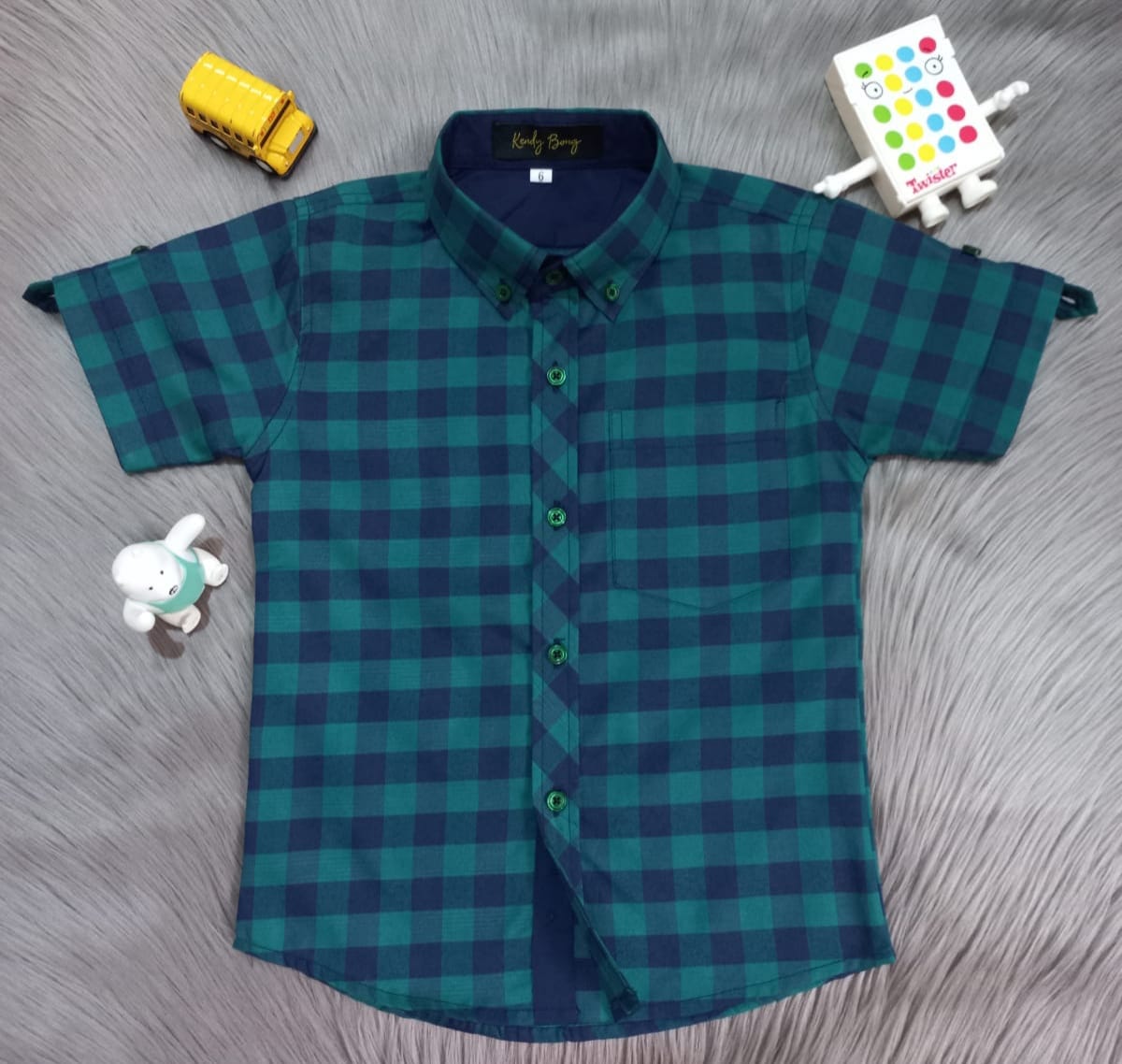 Kemeja Kotak Kombinasi Anak Laki-Laki/Kemeja Lengan Pendek Skoder Usia ...