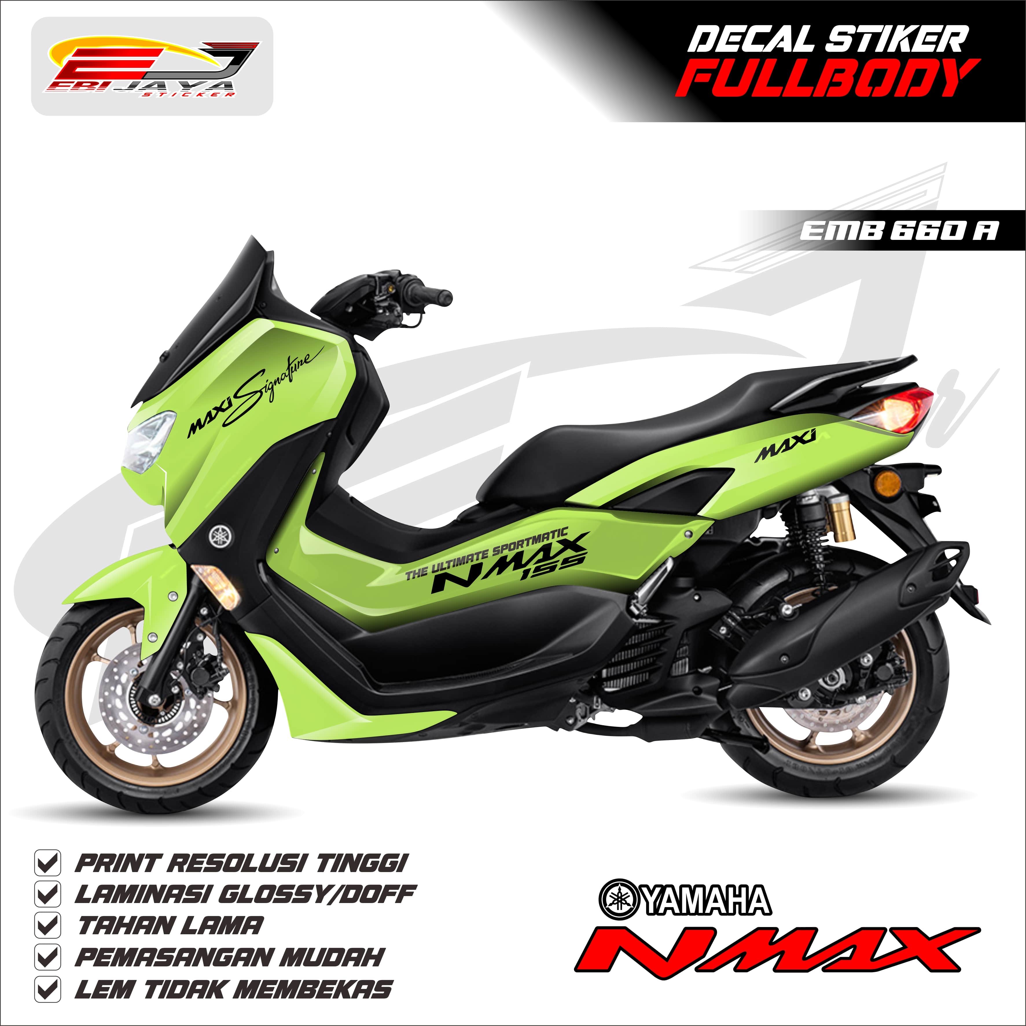 DECAL STICKER NMAX FULLBODY- STIKER ALL NEW NMAX DECAL NEW MOTIF ...