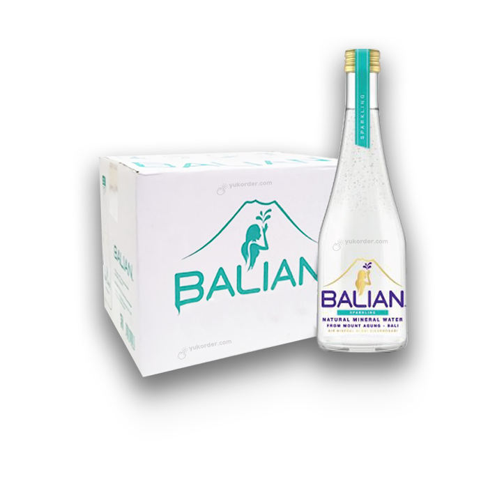 Balian Sparkling Natural Mineral Water Glass 750ml - 1 Karton (6 Botol ...