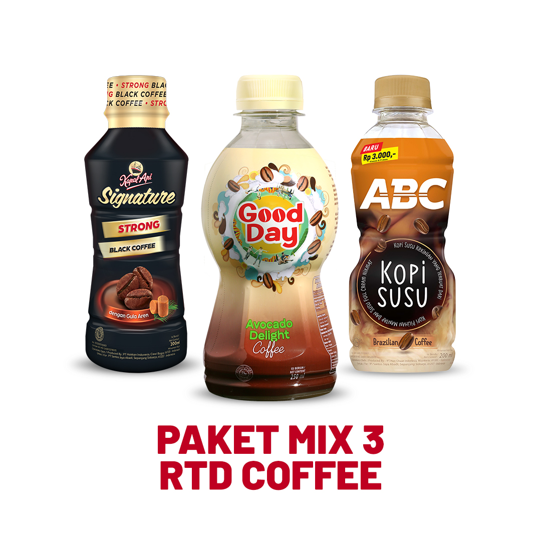 KOPI READY TO DRINK MIX FLAVOUR PACK OF 3 | Lazada Indonesia