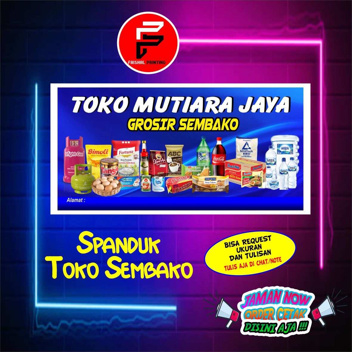 Spanduk Toko Sembako / Banner Warung Sembako / Spanduk Warung Sembako ...
