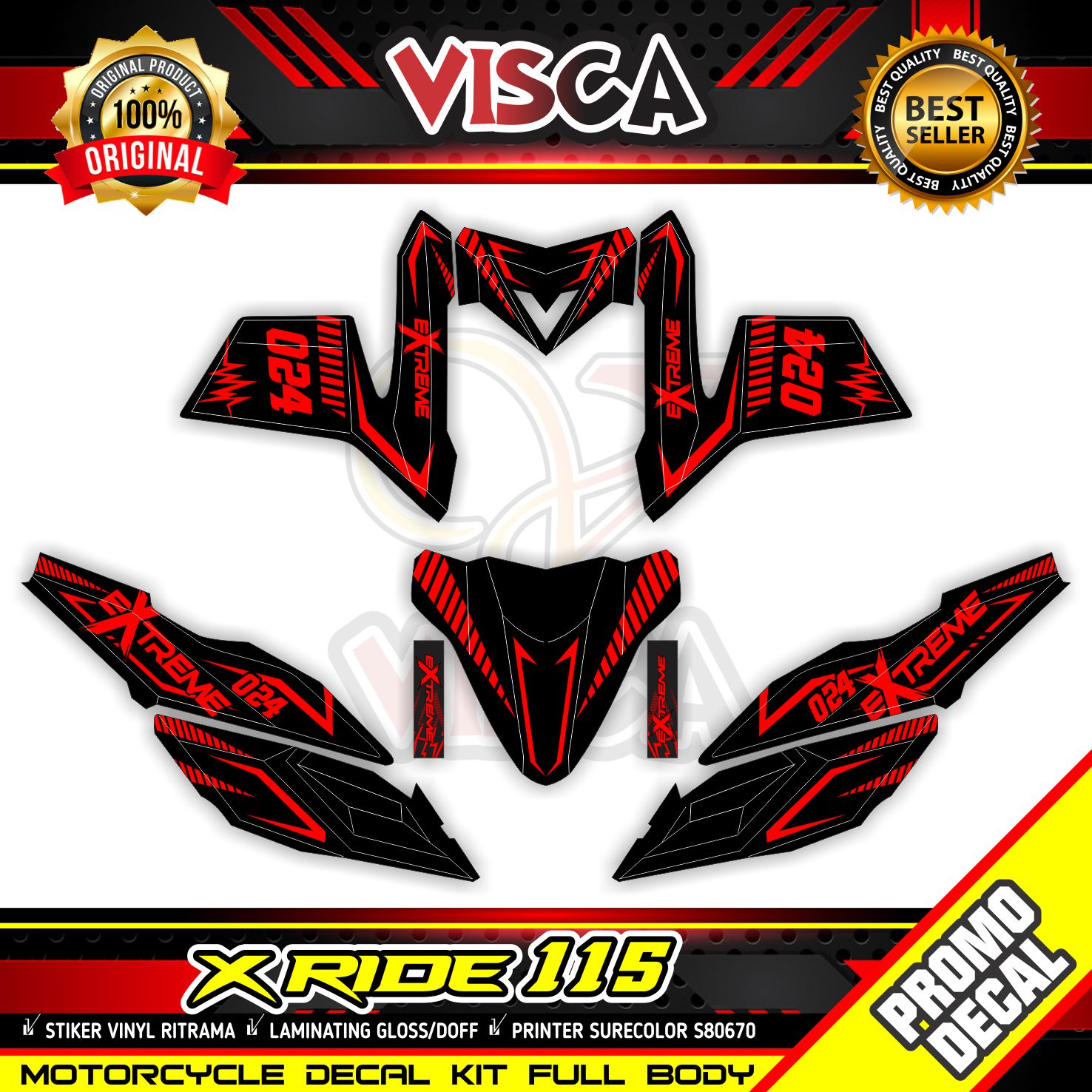 Decal X Ride 115 Old Full Body Stiker X Ride 115 Old Full Body Extreme ...