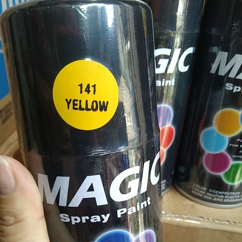 cat semprot pilok pilox magic spray paint magic yellow 141 300cc kuning ...