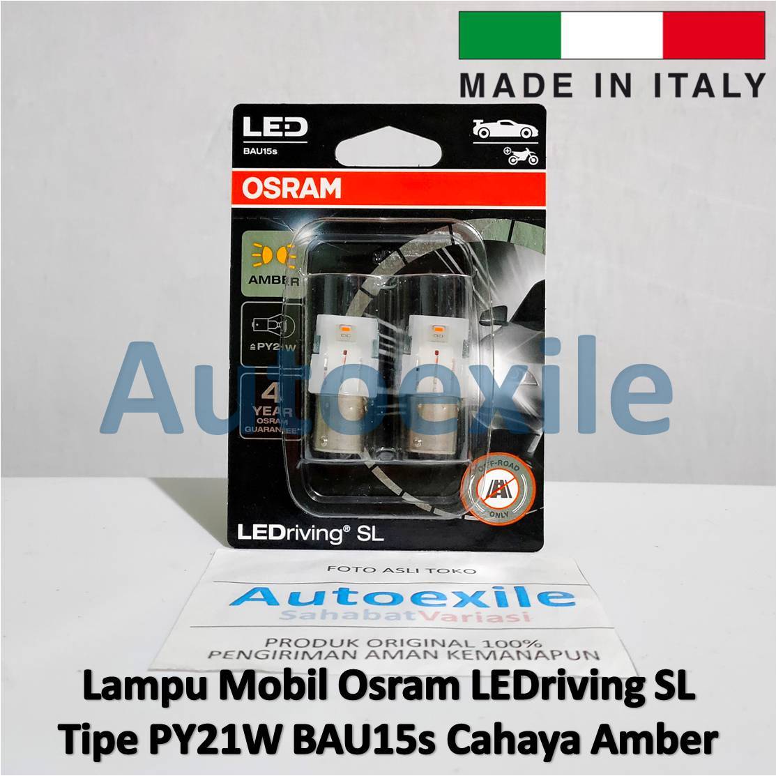 Osram LEDriving SL PY21W BAU15s Amber Jingga 7507DYP Made in Italy Original Lampu Sein Mobil LED ...