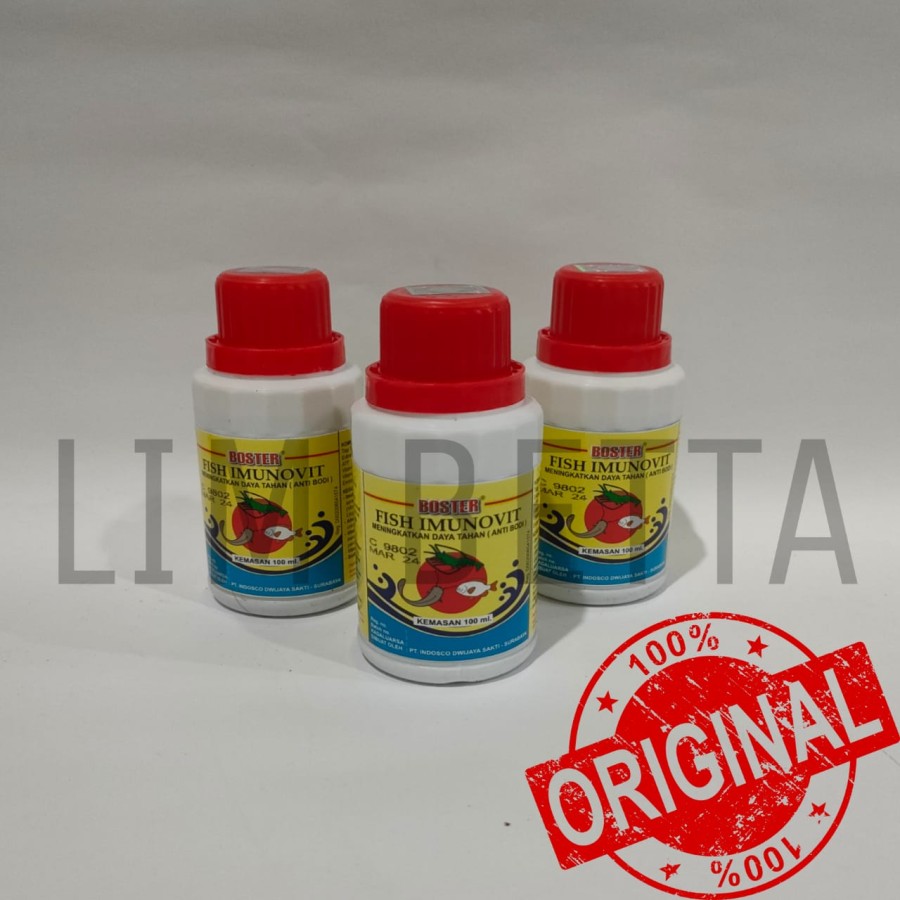 BOSTER FISH IMUNOVIT 100 ML / IMUNOSTIMULAN IKAN DAN UDANG | Lazada ...