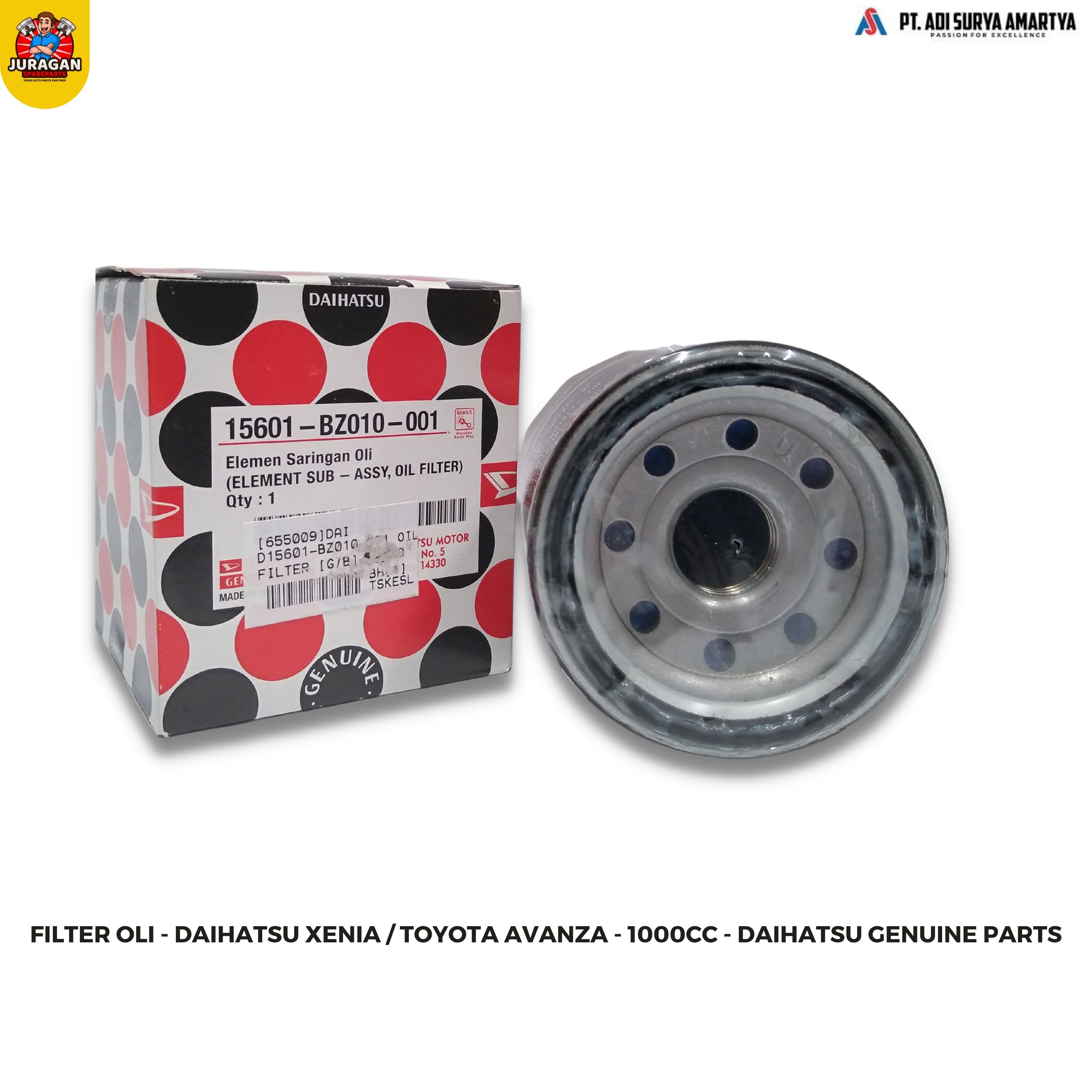 FILTER OLI DAIHATSU XENIA / TOYOTA AVANZA 1000CC - ORIGINAL DAIHATSU ...