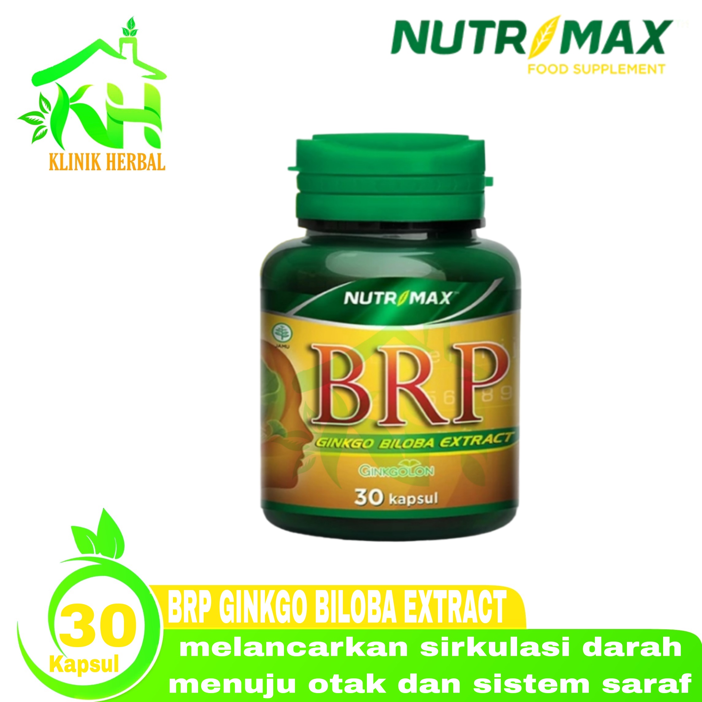 Nutrimax BRP (Ginkgo Biloba Extract) - Suplemen Otak dan Daya Ingat ...
