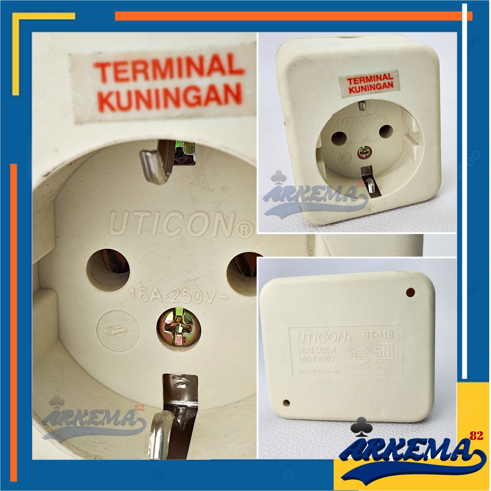 COLOKAN LISTRIK BROCO STEKER AC 1 LUBANG | STOP KONTAK AC | BROCO ...