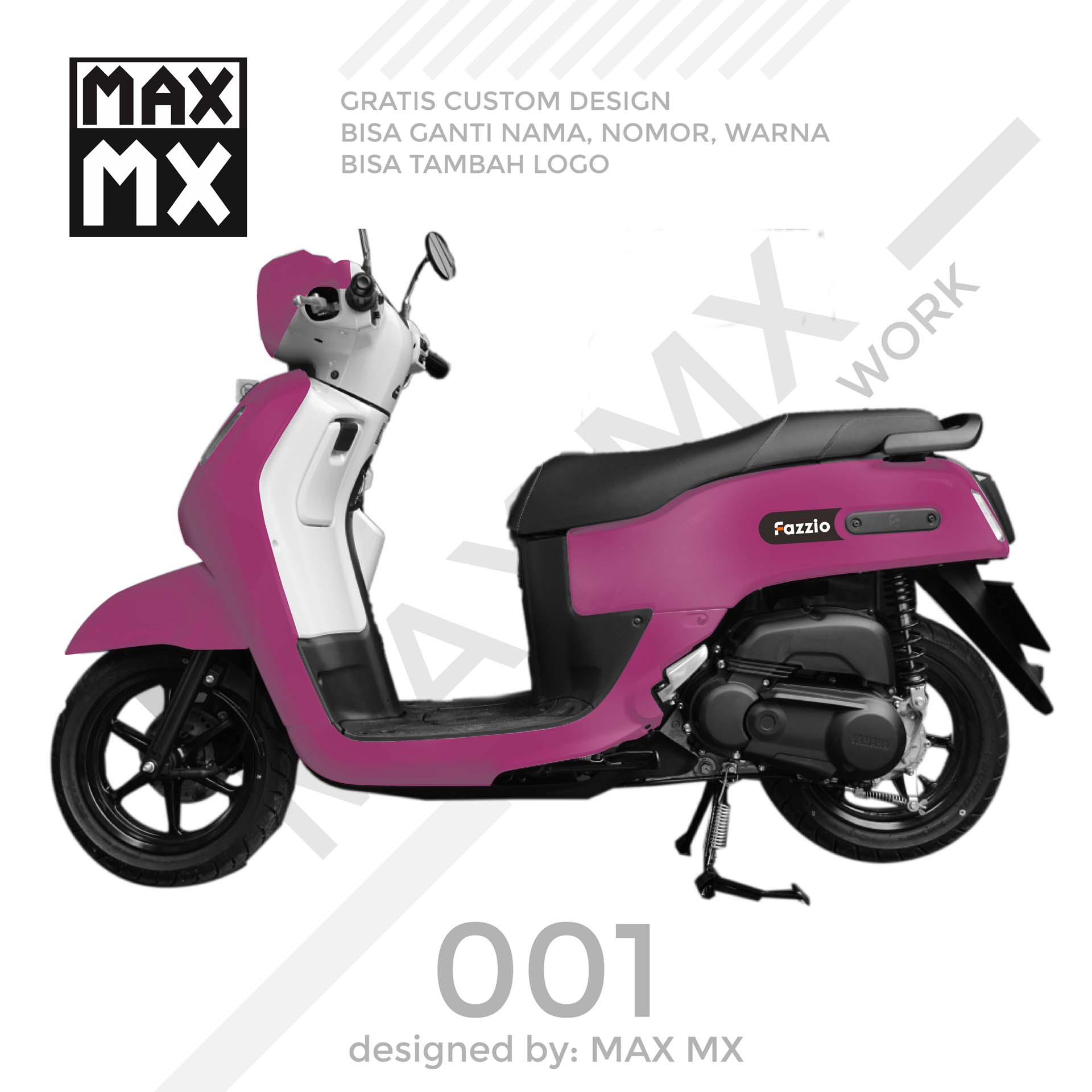 decal stiker full body fazzio warna pink tua 001 | Lazada Indonesia