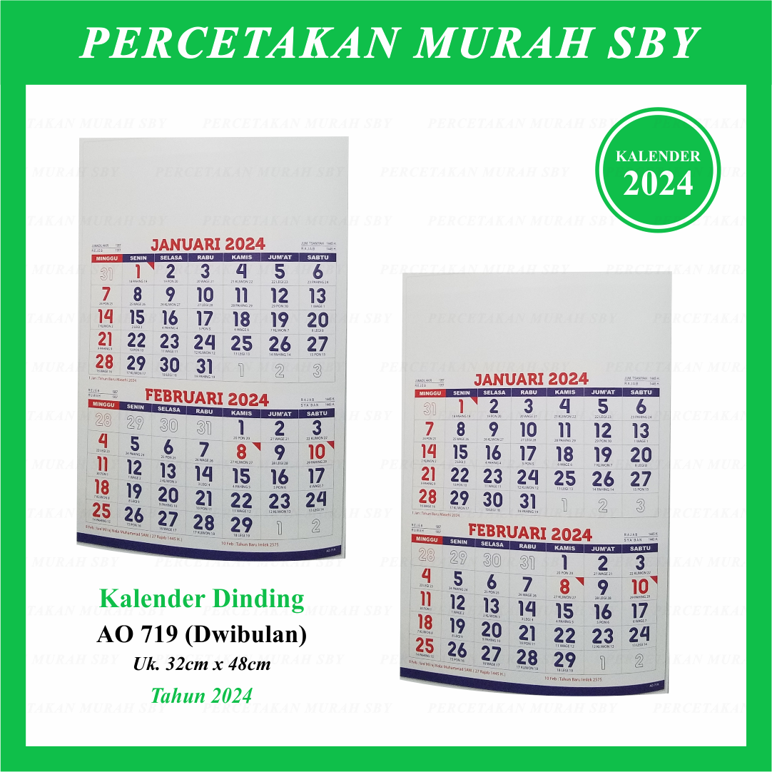PRE ORDER KALENDER 2024 AO719 (KALENDER DWIBULAN) | Lazada Indonesia