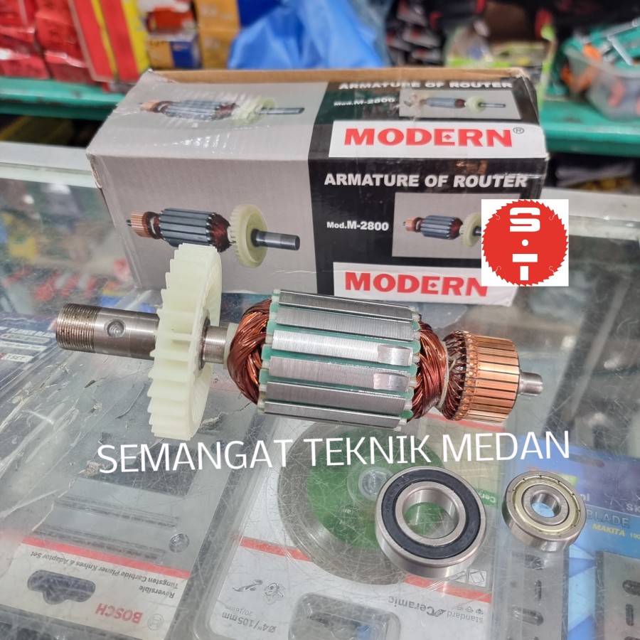 M2800 M-2800 ARMATURE ANGKER MESIN PROFIL ROUTER KAYU 1/2" 12mm MODERN ...