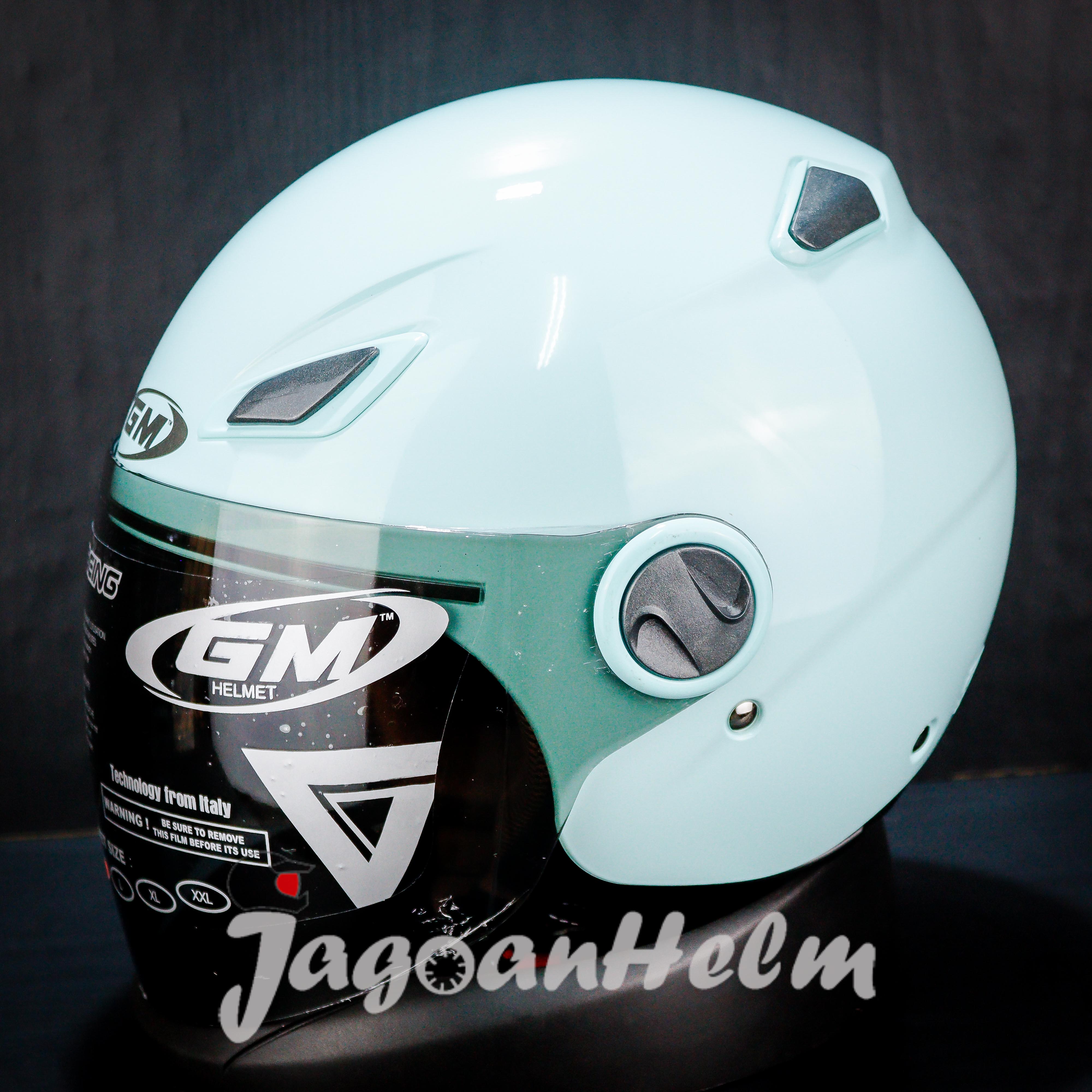GM HELM VENUS HIJAB SOLID | EMERALD GREEN | SINGLE VISOR | Lazada Indonesia