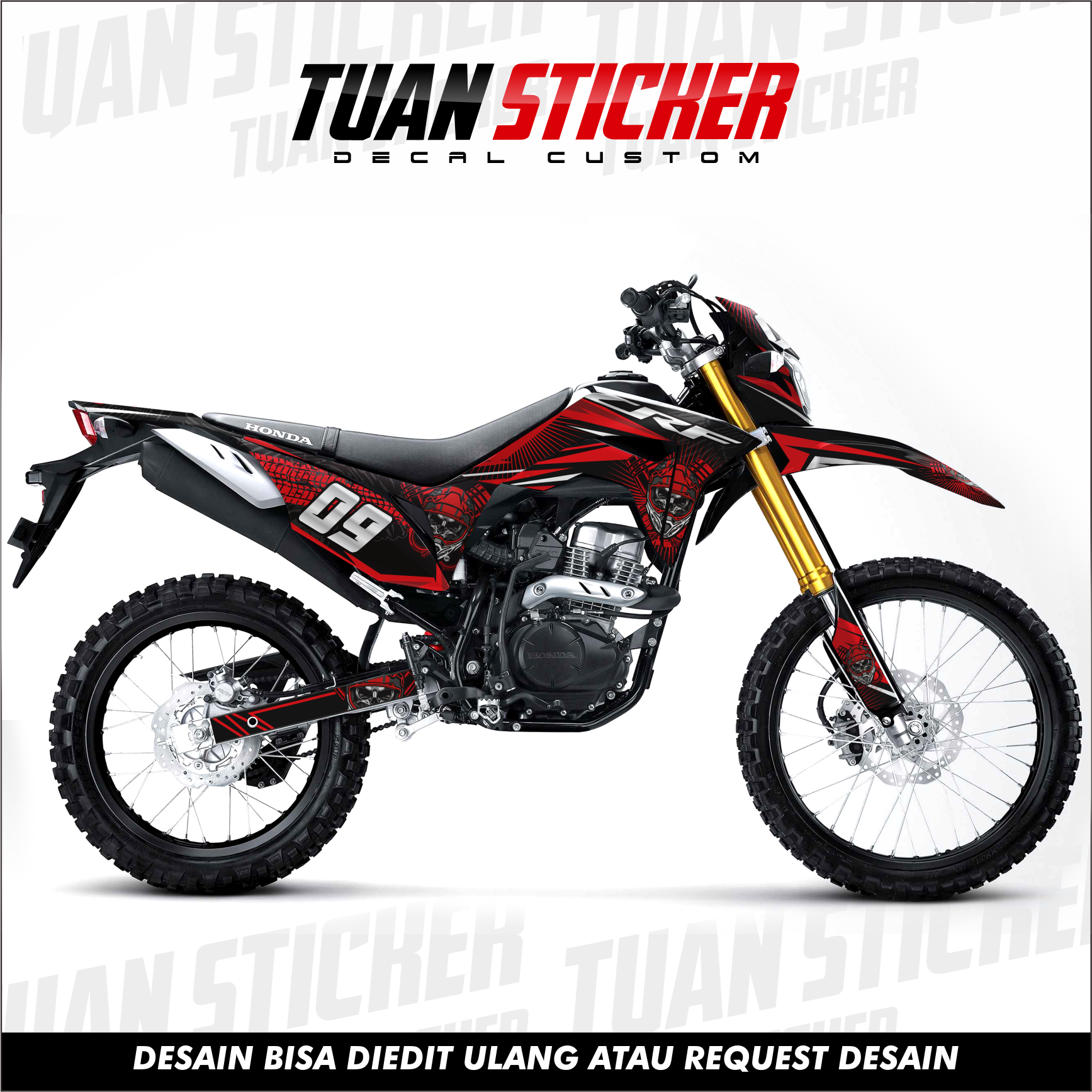 Sticker Striping decal CRF 150, Decal Honda CRF, Striping crf 150 ...