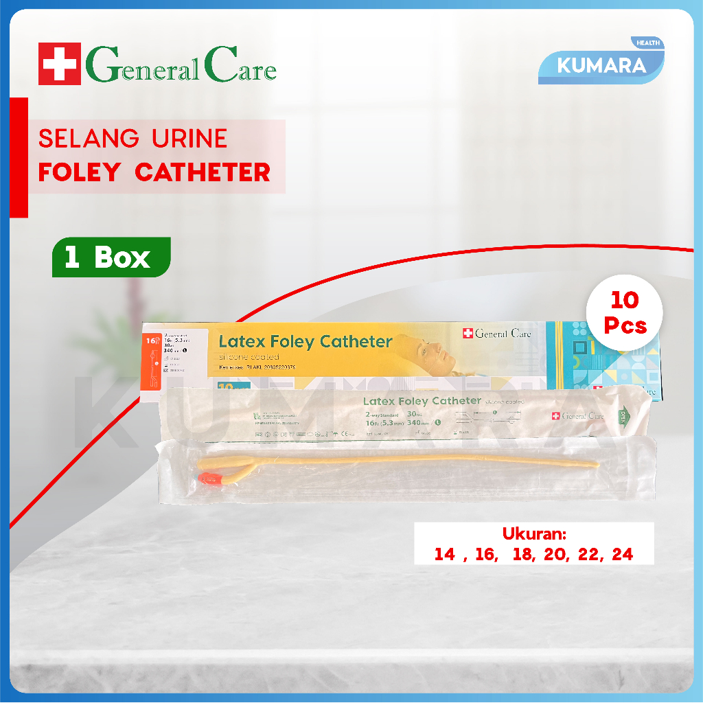 GENERAL CARE - Foley Catheter 2 Way Silicone Coated / Selang Kateter ...