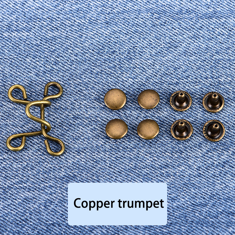 Essentials Kancing Jeans Logam Simple Adjustable Kancing Pengait Celana ...