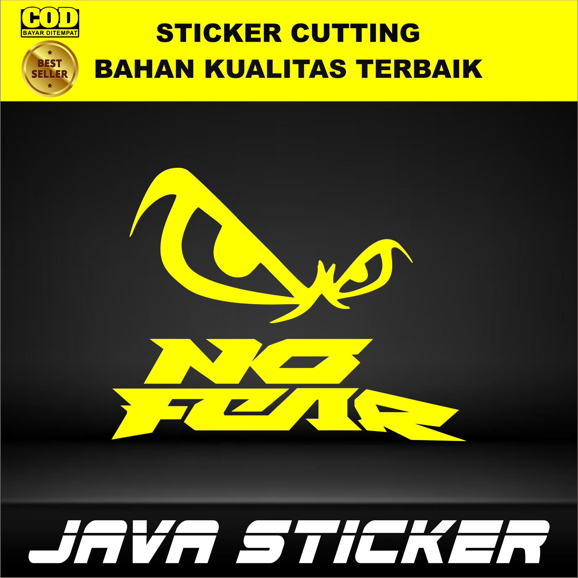 COD Cutting Stiker Sticker Mobil Sepeda motor "NO FEAR '" Cahaya untuk ...